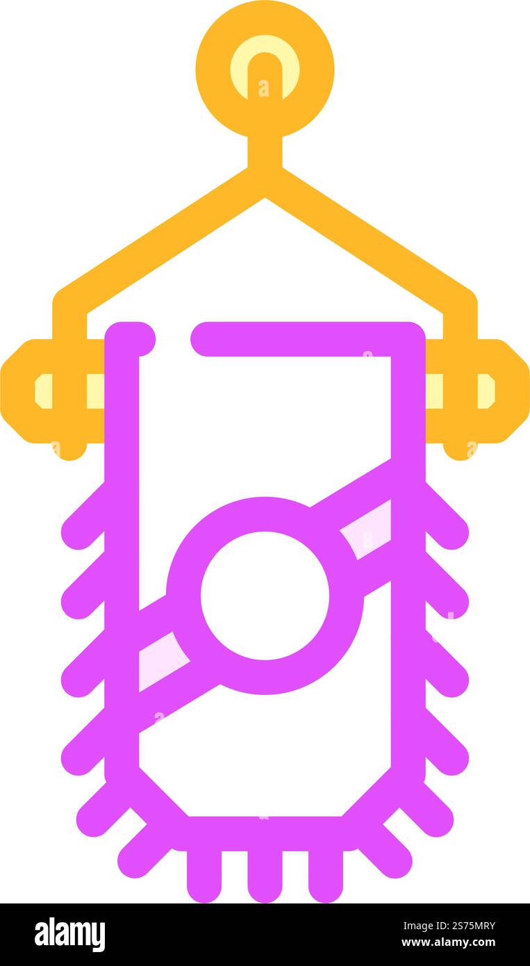 pennant flag start color icon vector. pennant flag start sign. isolated ...