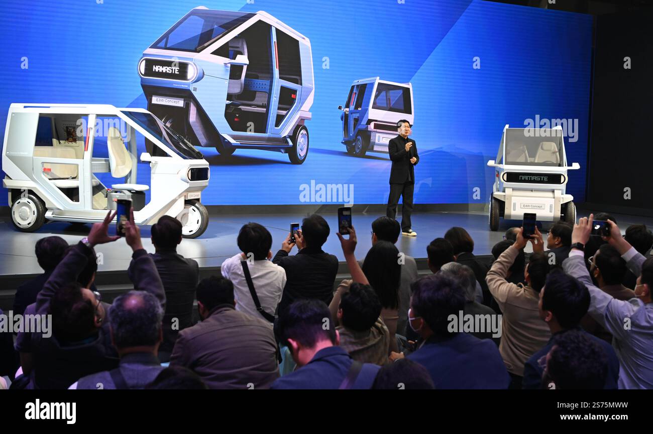 New Delhi, India. 18th Jan, 2025. NEW DELHI, INDIA - JANUARY 18: Hyundai Motor Company unveiling ...