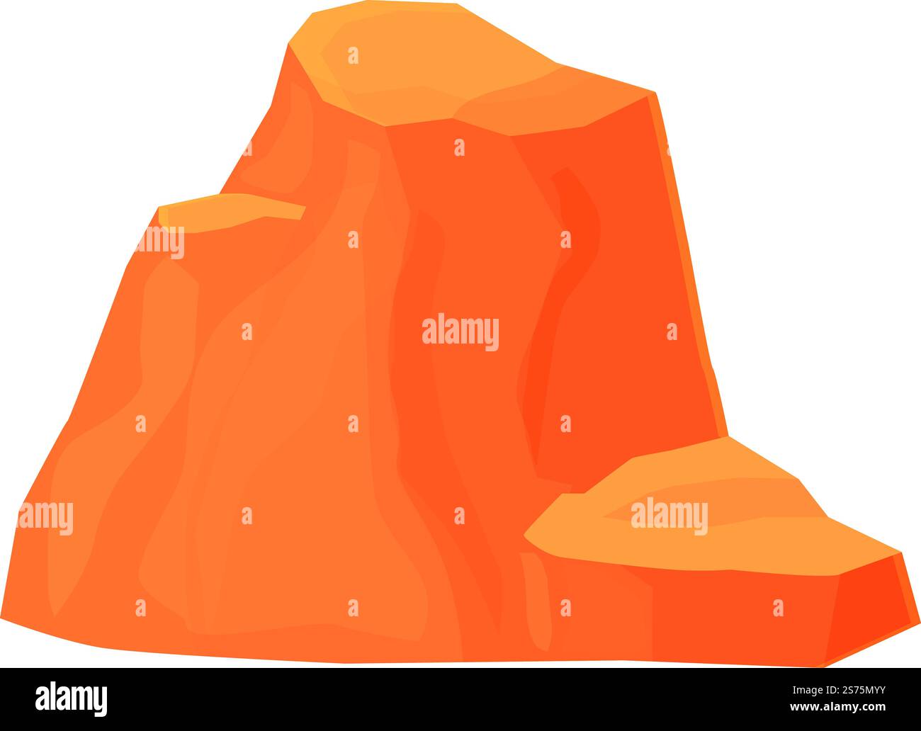 Mountain canyon icon cartoon vector. Rock cliff. Erosion desert ...