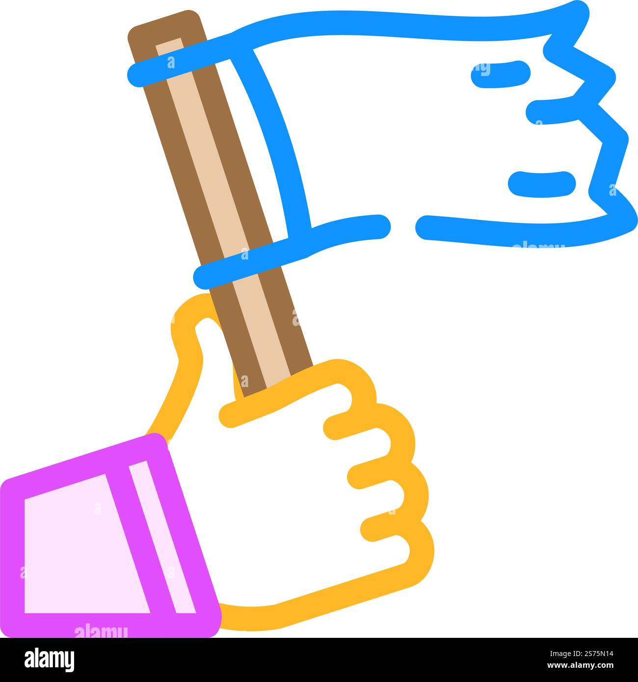 empty flag color icon vector. empty flag sign. isolated symbol ...