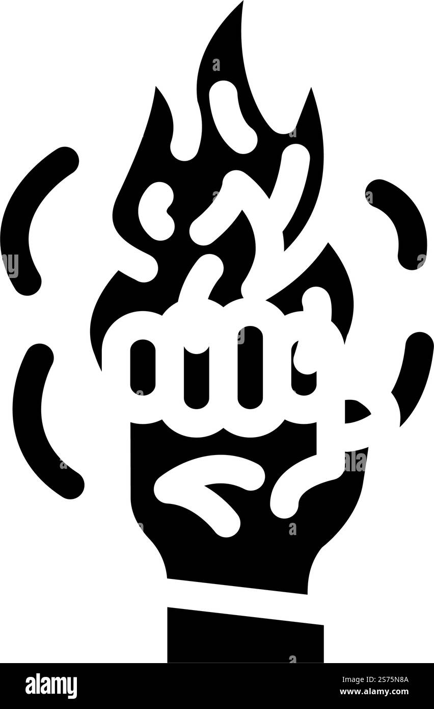 wildfire fire glyph icon vector. wildfire fire sign. isolated symbol ...