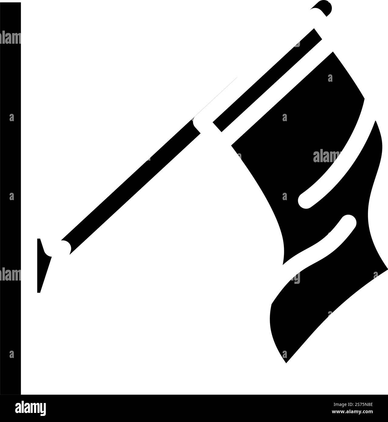 pole flag start glyph icon vector. pole flag start sign. isolated ...