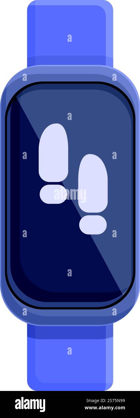 Step counter icon cartoon vector. Sport app. Digital device. Step ...