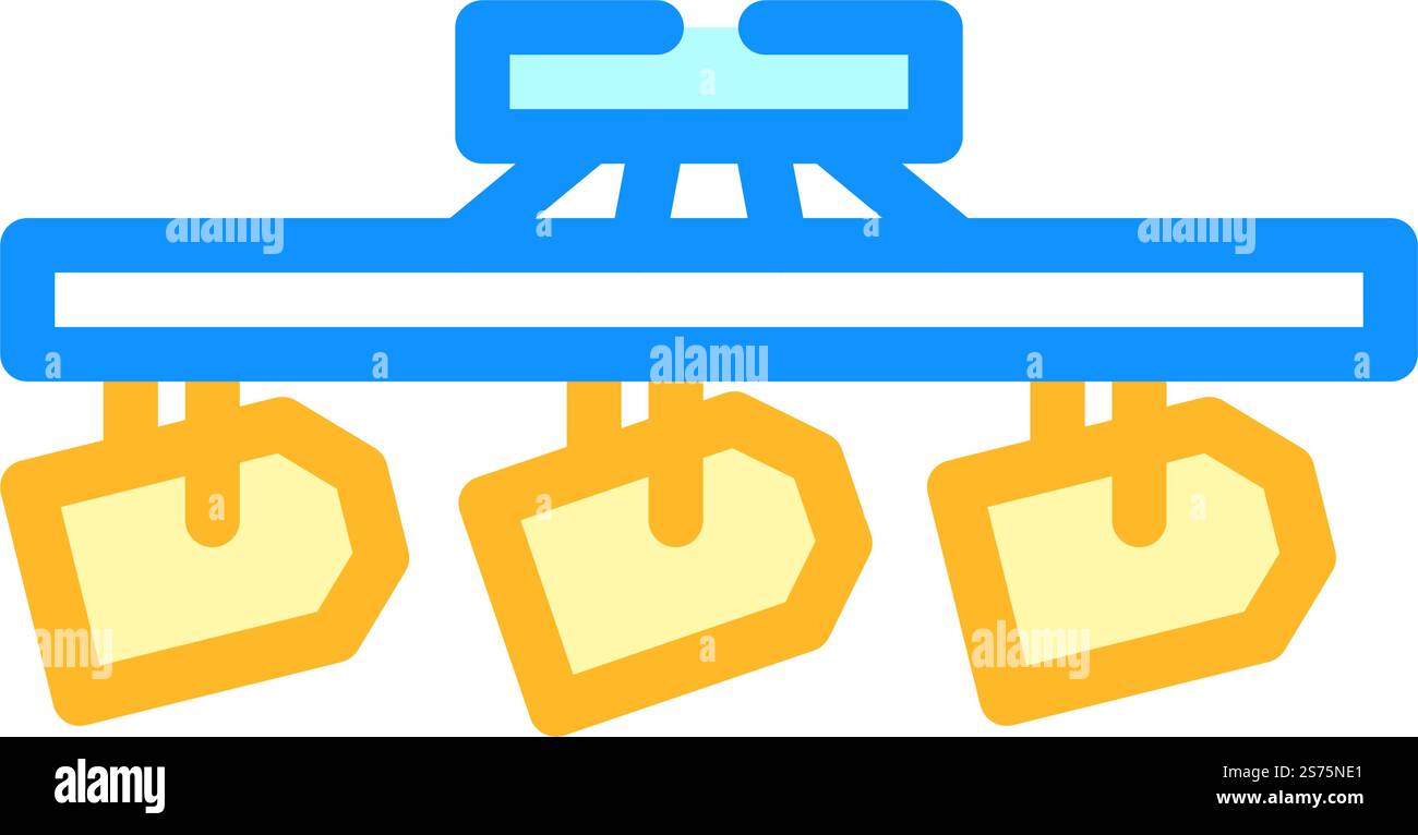 spotlight lamp ceiling color icon vector. spotlight lamp ceiling sign ...