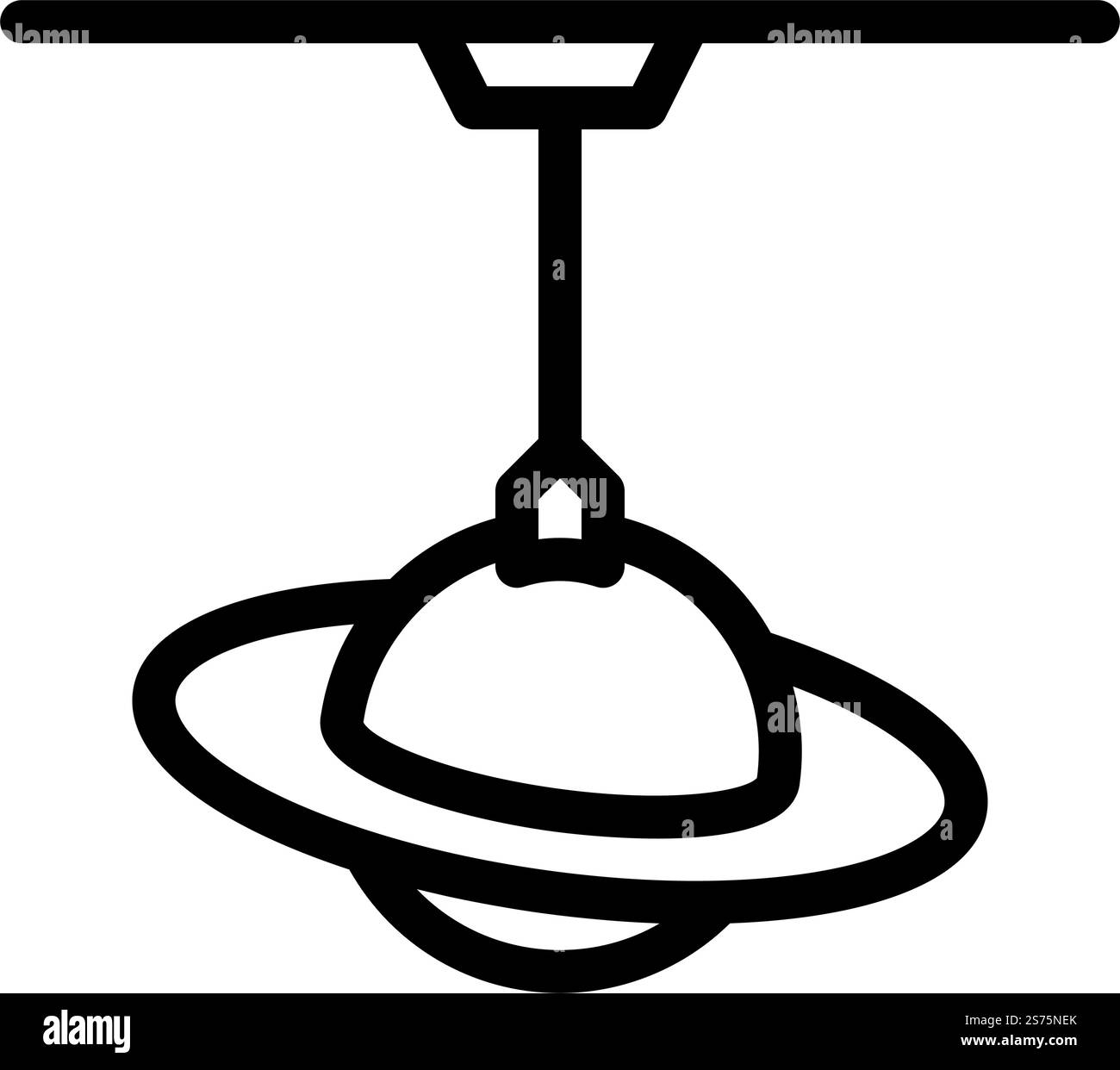 modern lamp ceiling line icon vector. modern lamp ceiling sign ...