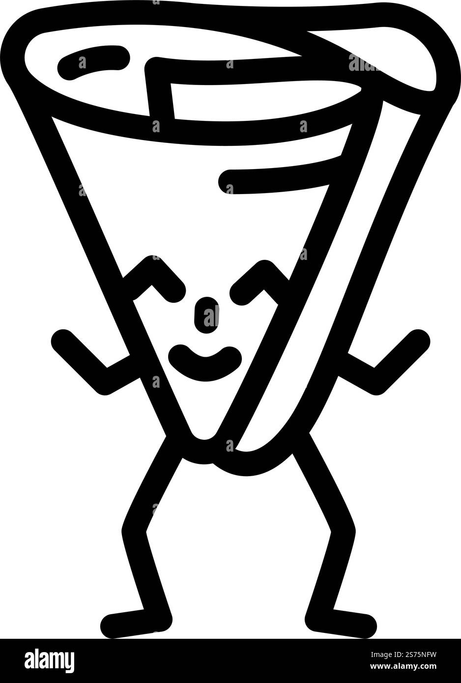 ham meat character line icon vector. ham meat character sign. isolated ...