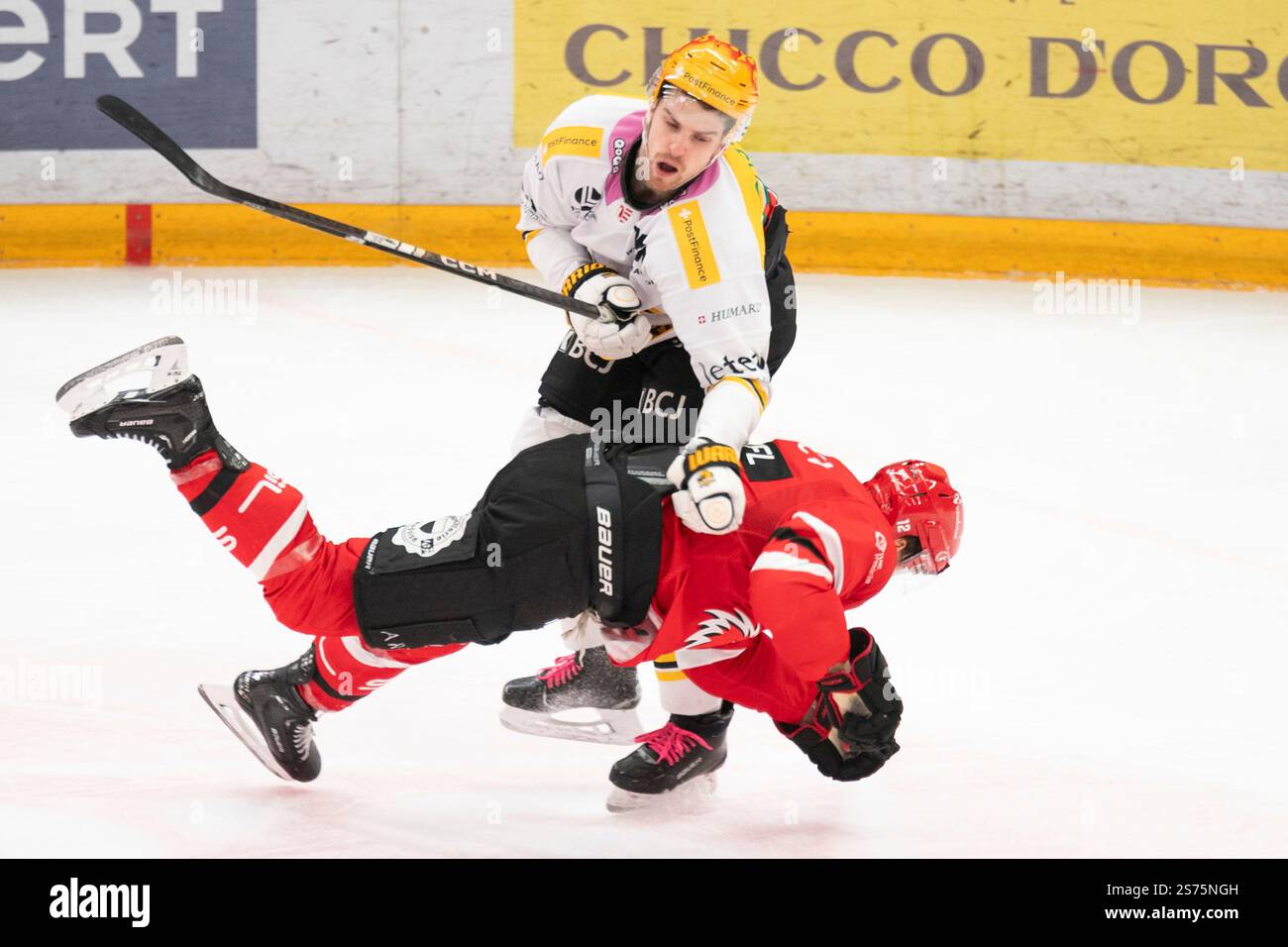 Lausanne Switzerland, 01 18 2025: Julius Nattinen (offense) PostFinance ...