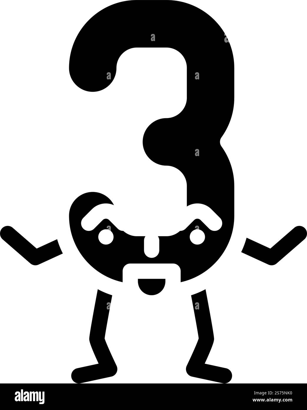 three number character glyph icon vector. three number character sign ...