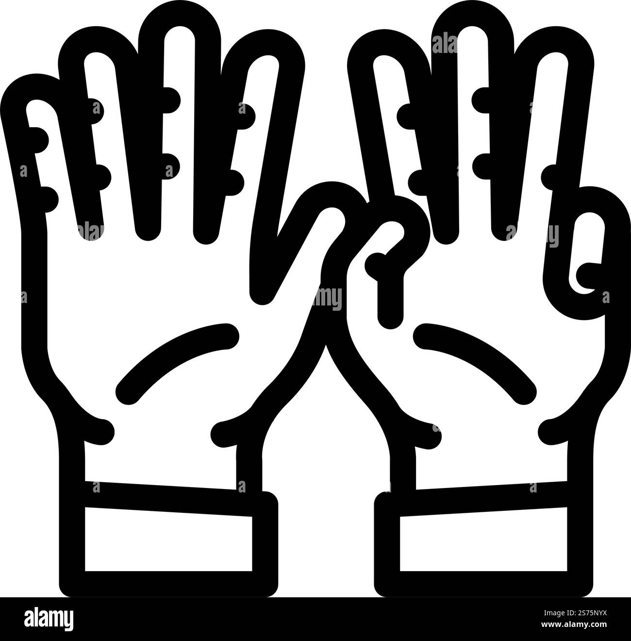 eight number hand gesture line icon vector. eight number hand gesture ...
