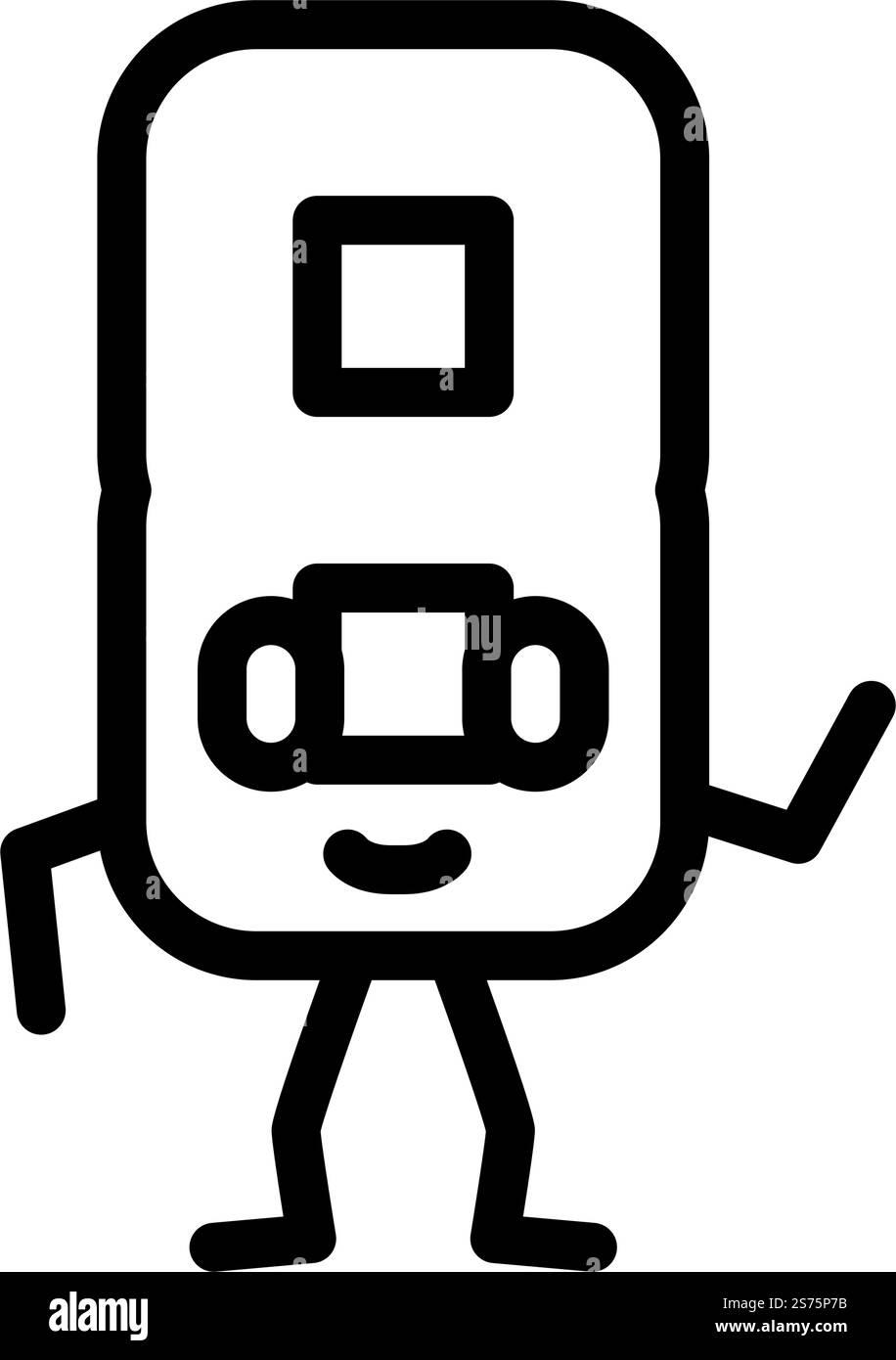 eight number character line icon vector. eight number character sign ...