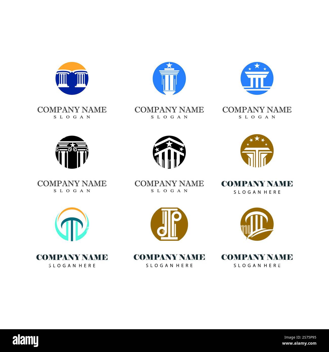 Ancient Pillar Columns Greek Rome Athens Historical Building logo ...