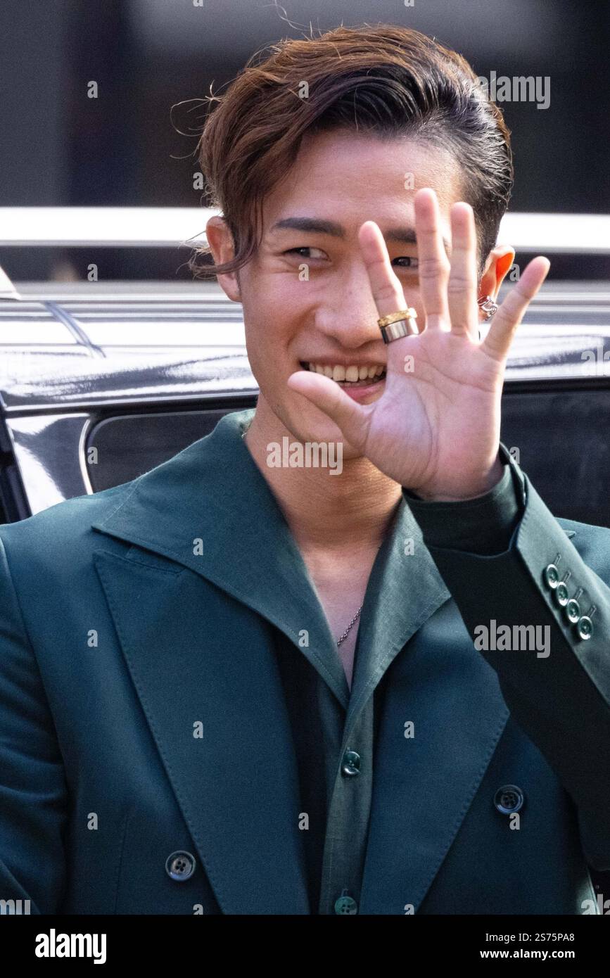 Milan, Italy. 18th Jan, 2025. Iwamoto Hikaru is seen arriving at the ...