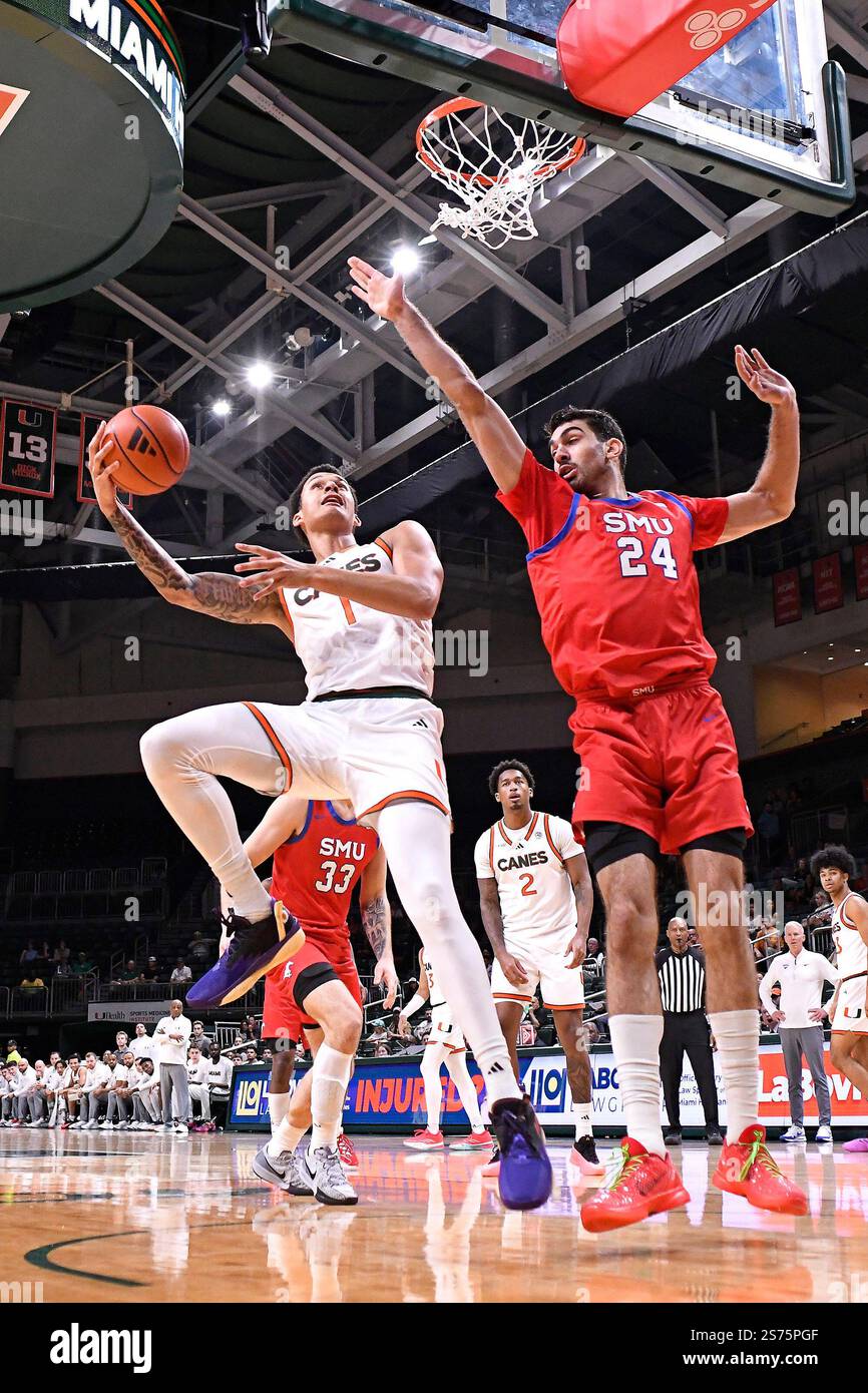 CORAL GABLES, FL - JANUARY 18: Miami center Lynn Kidd (1) attempts to ...