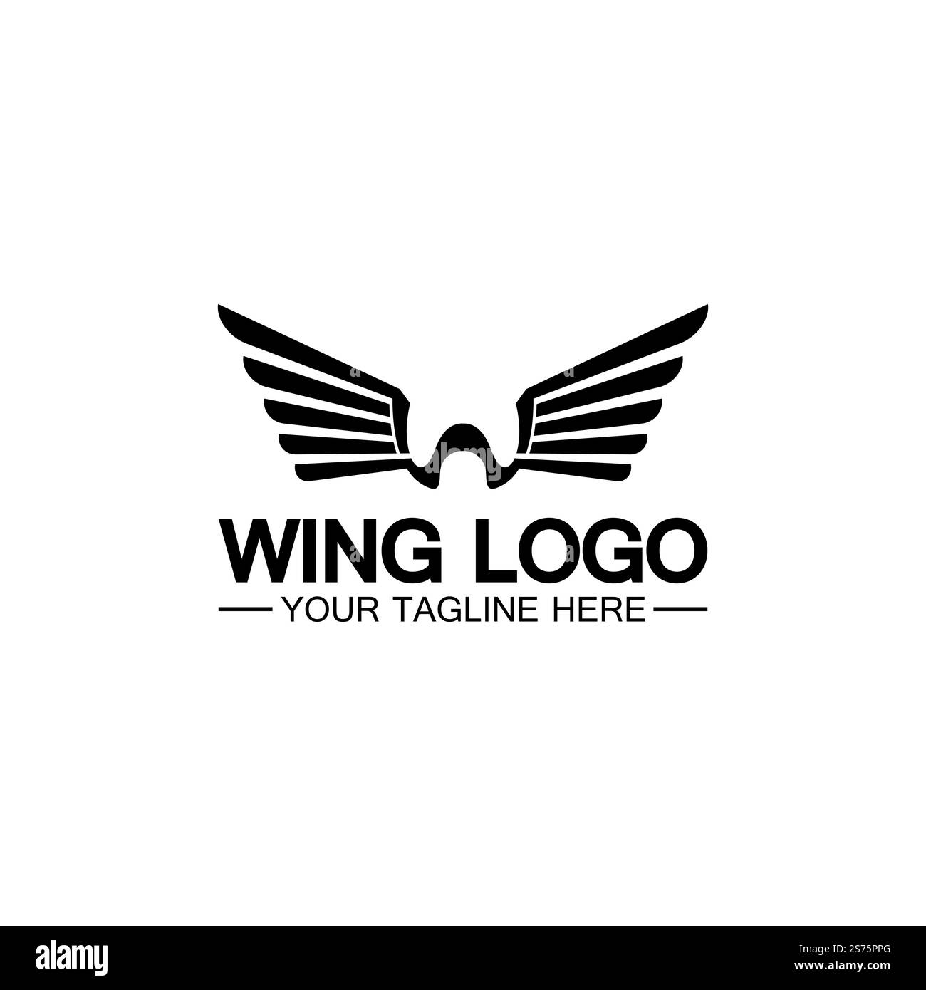 W letter for wings logo design, combination w letter and wings Stock ...