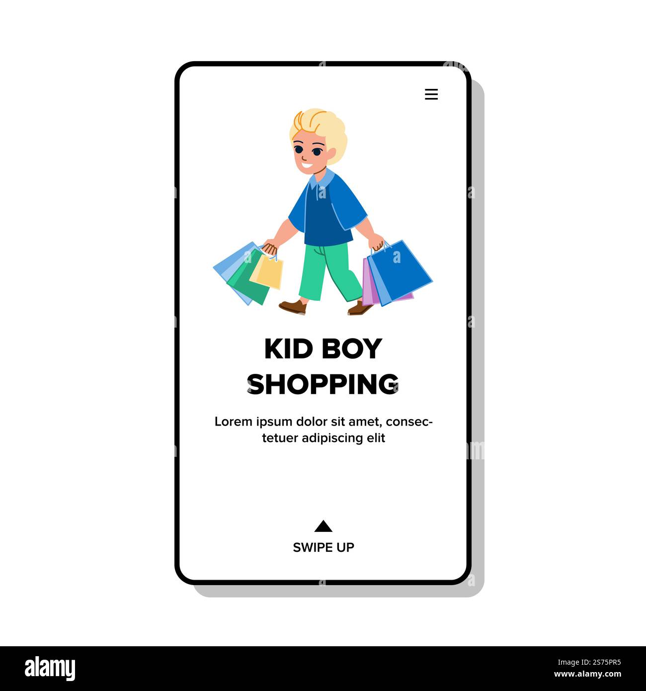kid boy shopping vector. child shop, mall happy, little store, family ...