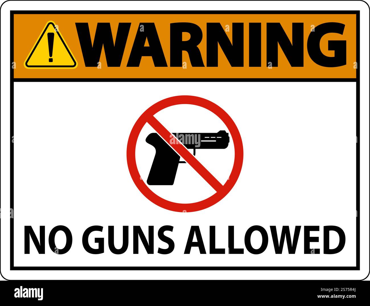 No Gun Rules Sign, Warning No Guns Allowed Stock Vector Image & Art - Alamy