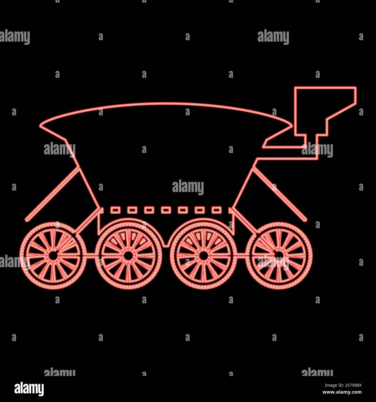 Neon moon rover Mars explorer Space machine Planets vehicle red color ...