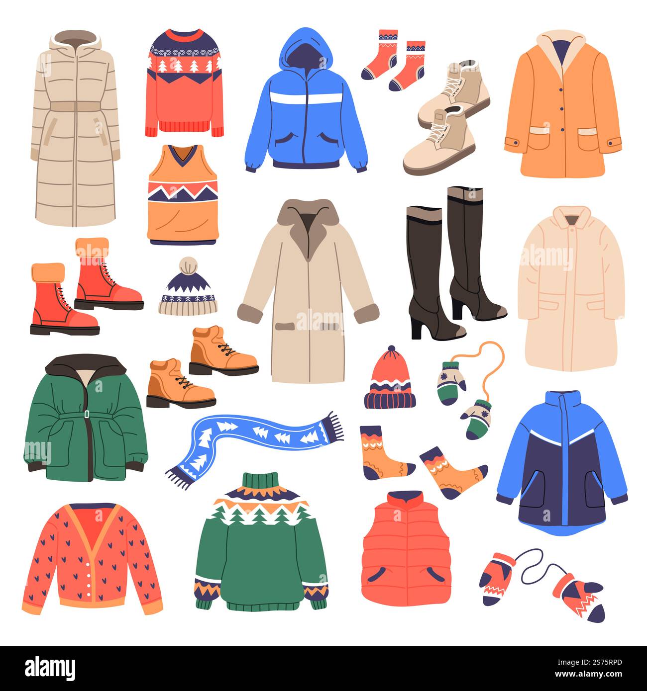 Stack cozy knitted warm Stock Vector Images - Alamy