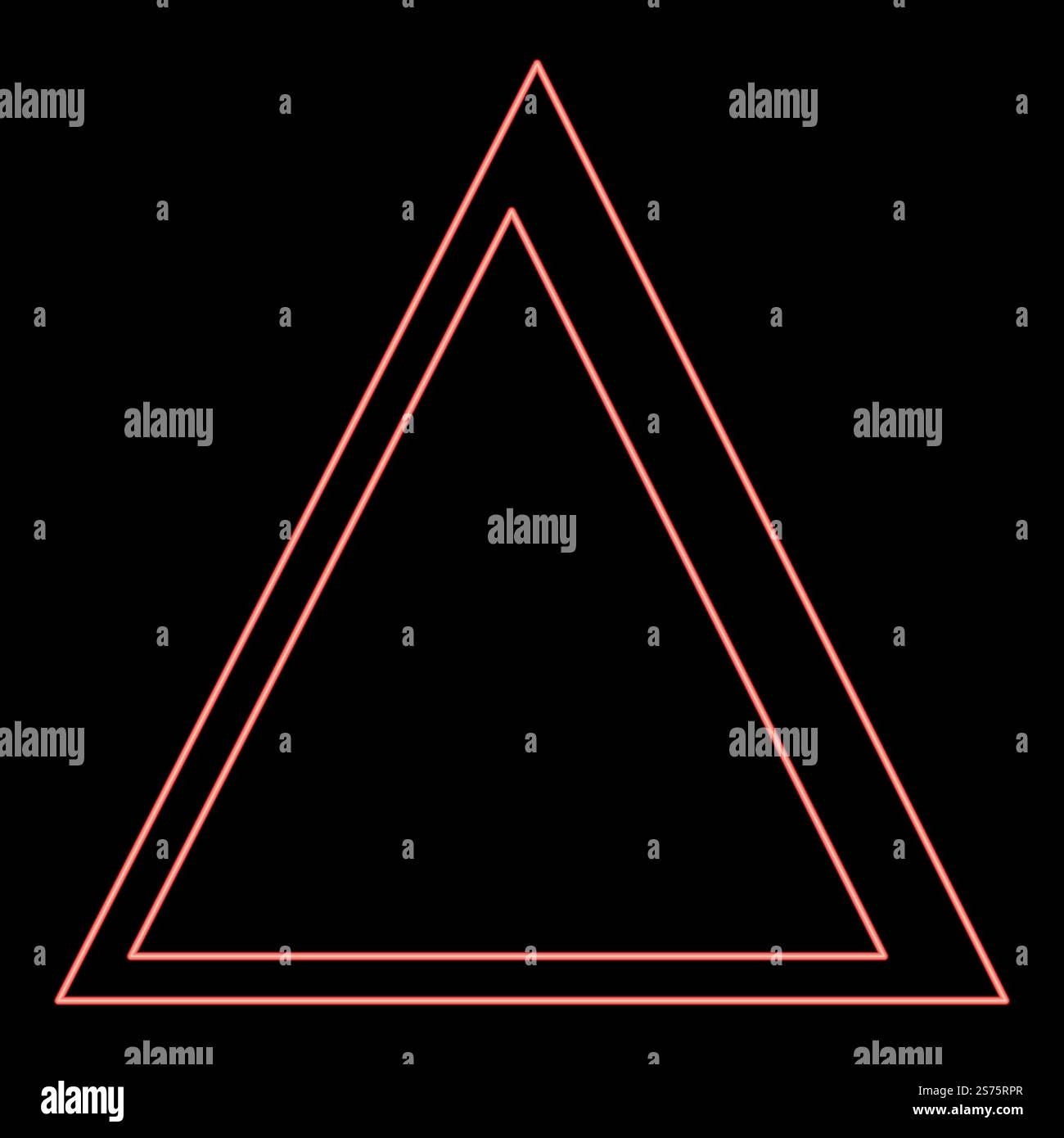 Neon delta greek symbol capital letter uppercase font red color vector ...