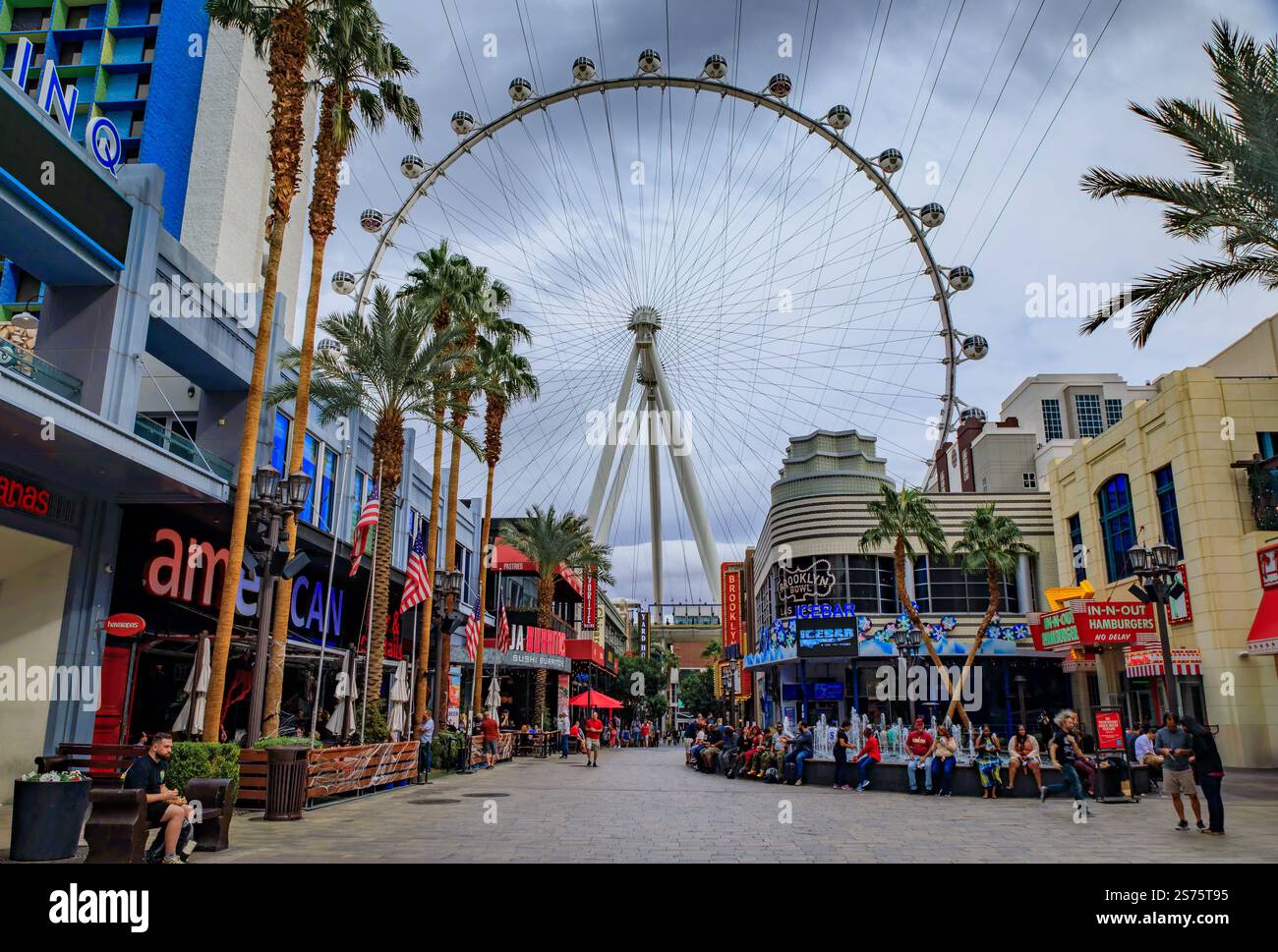 Las Vegas, Nevada, USA - October 25, 2021: The LINQ Promenade, a ...