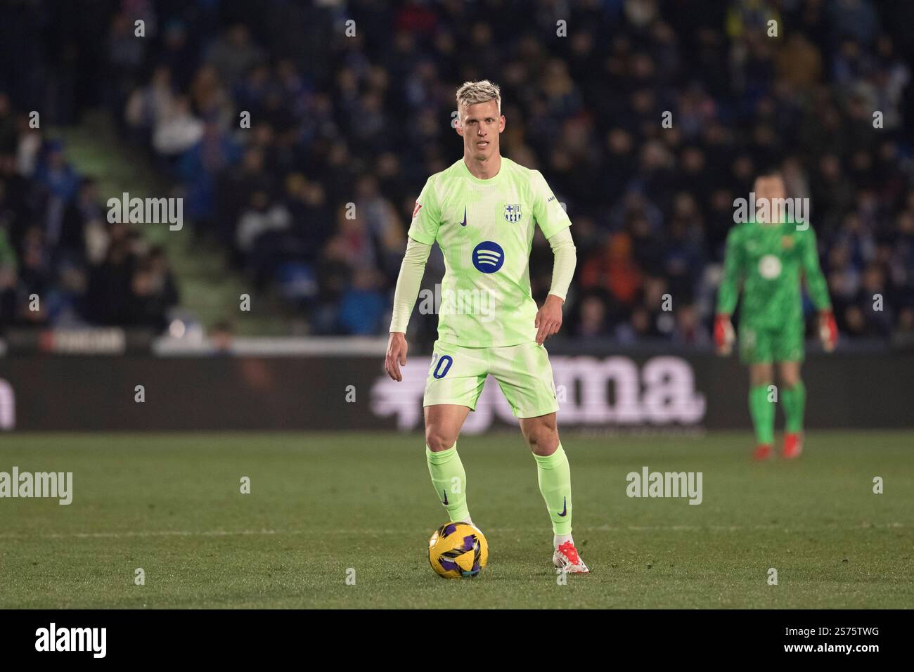 Madrid, Spain. 18th Jan 2025. Dani Olmo of Barcelona in action during ...