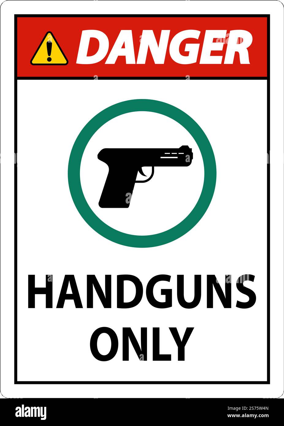 Danger Firearms Allowed Sign Handguns Only Stock Vector Image & Art - Alamy
