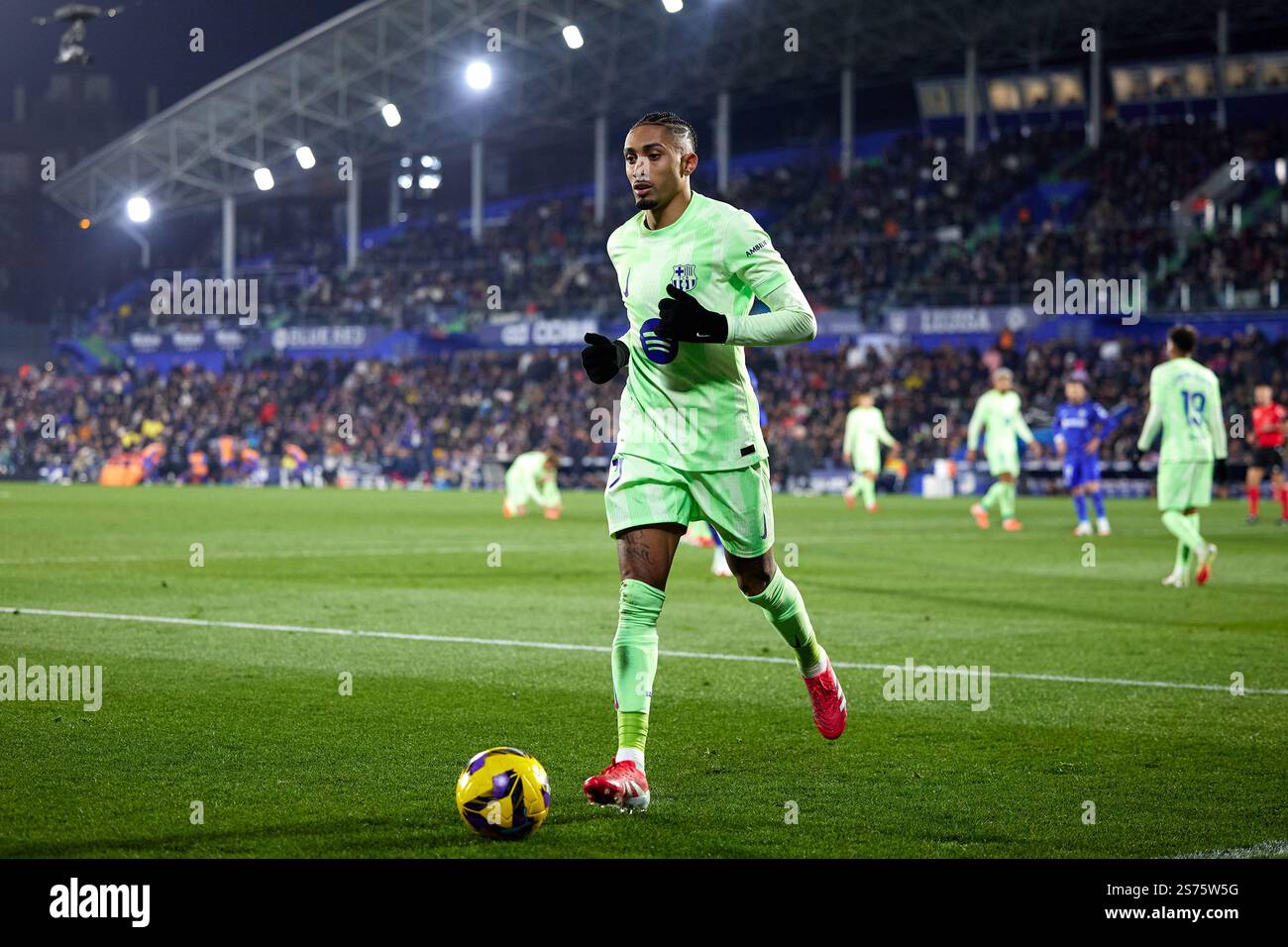 Getafe, Spain. 18th Jan 2025. Raphinha of FC Barcelona during the ...