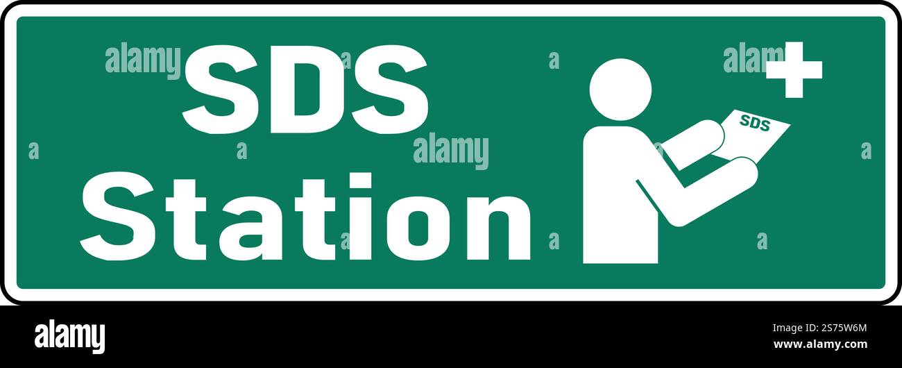 SDS Station Sign On White Background Stock Vector Image & Art - Alamy