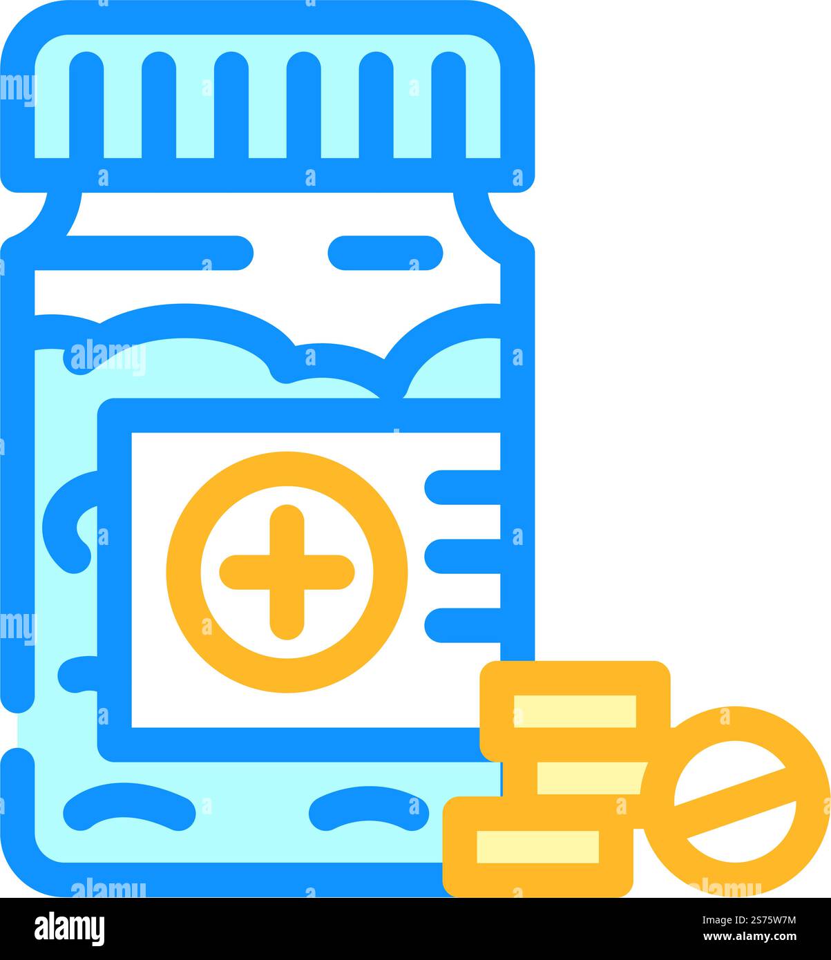 aspirin first aid color icon vector. aspirin first aid sign. isolated ...