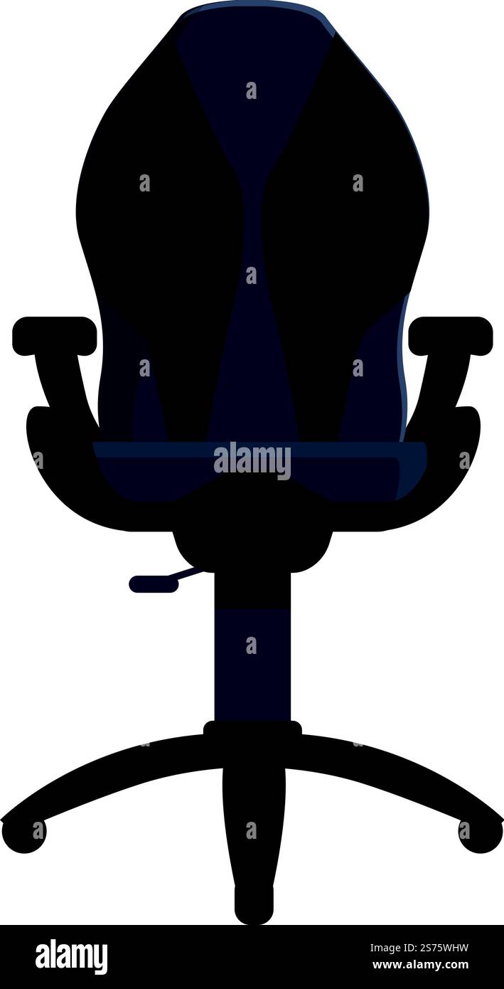 Black gaming chair icon cartoon vector. Gamer seat. Armchair computer ...