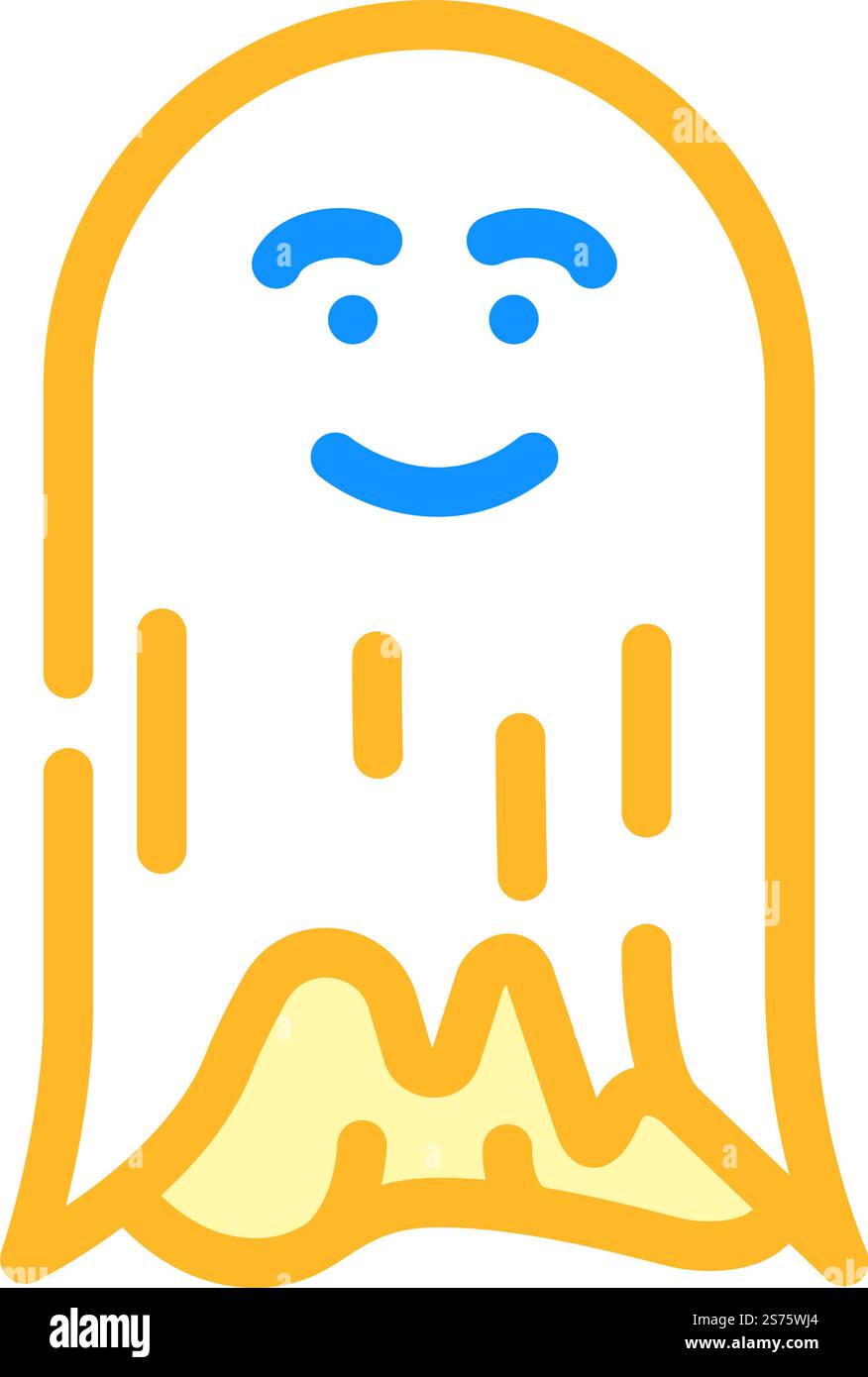 spirit ghost color icon vector. spirit ghost sign. isolated symbol ...