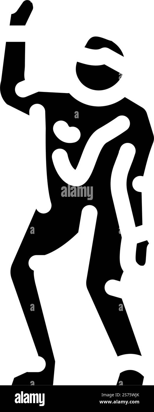 corpse zombie glyph icon vector. corpse zombie sign. isolated symbol ...