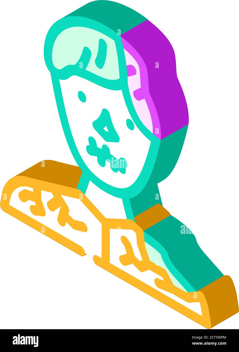 zombie horror isometric icon vector. zombie horror sign. isolated ...