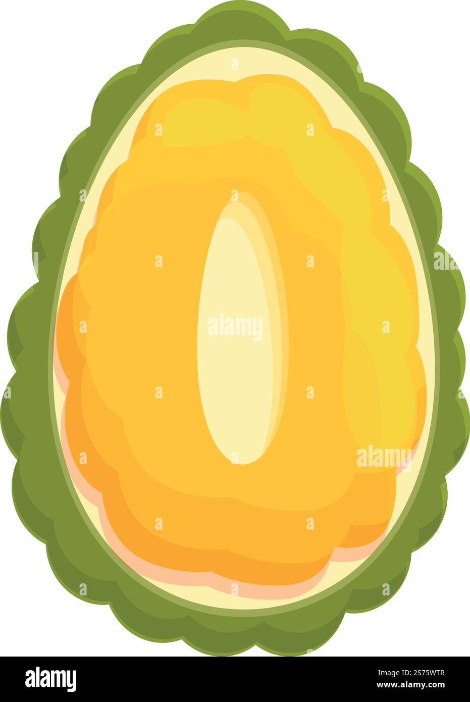 Ripe jackfruit icon cartoon vector. Fruit food. Organic fruit. Ripe ...