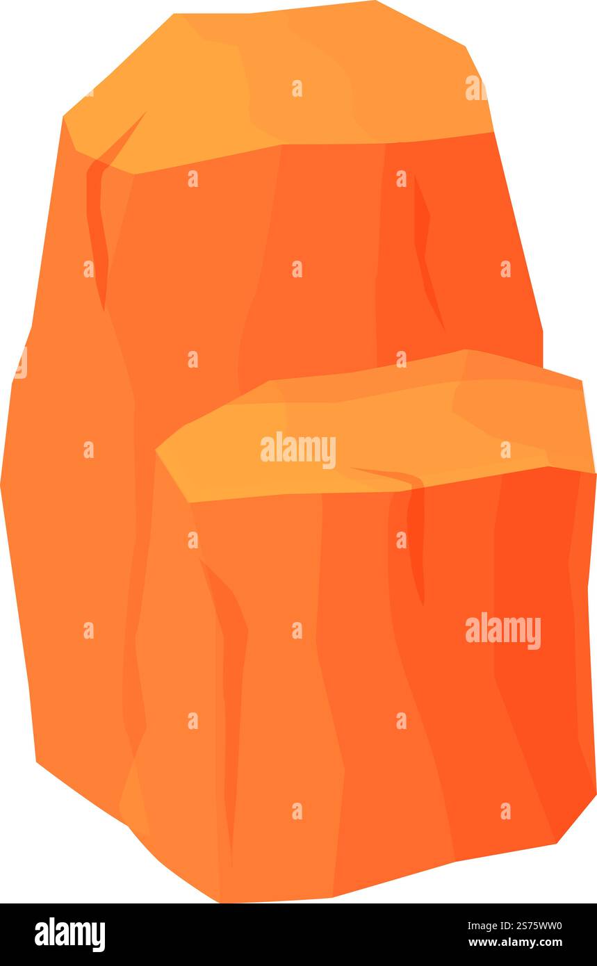 Old river rock icon cartoon vector. Grand arizona. Desert park. Old ...