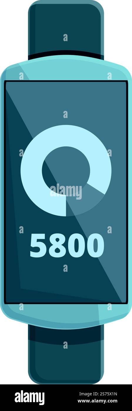 Step tracker icon cartoon vector. Sport app. Display device. Step ...
