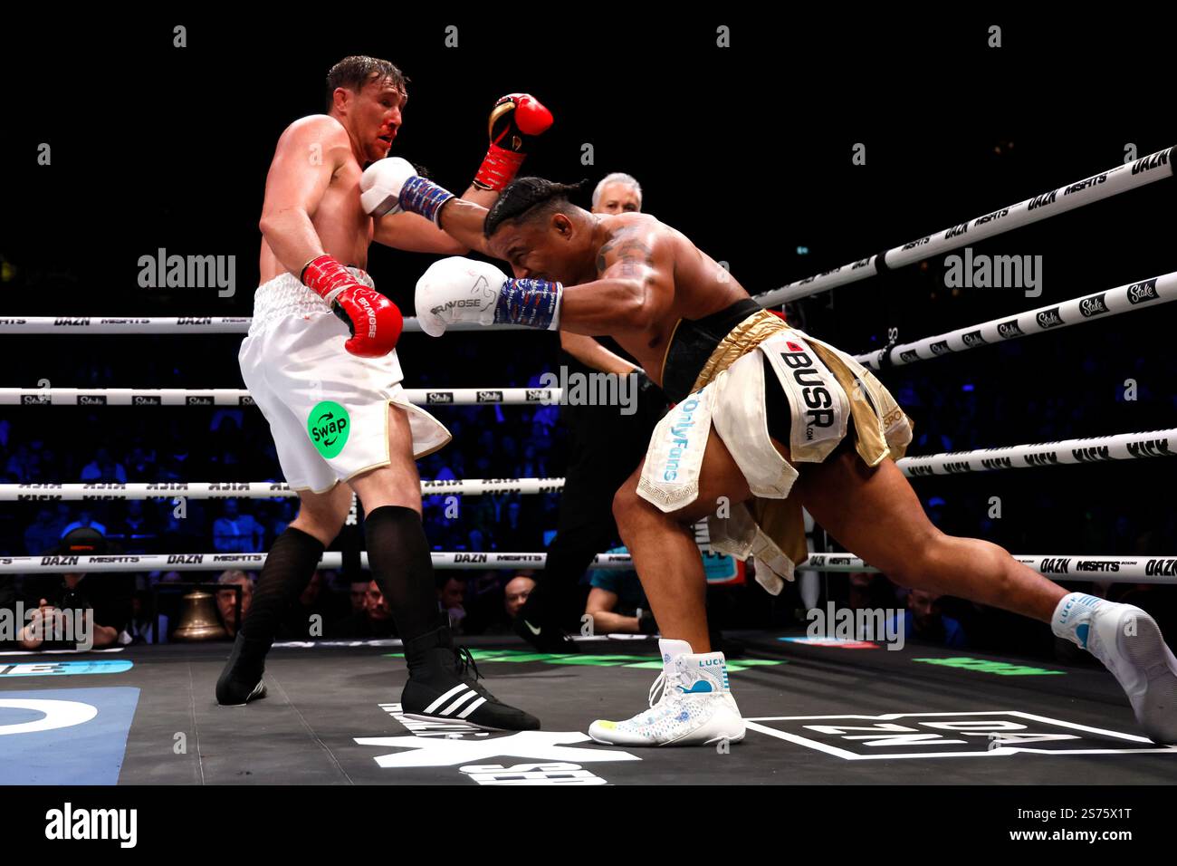 Anthony Taylor (right) in action against Darren Till in the heavyweight ...