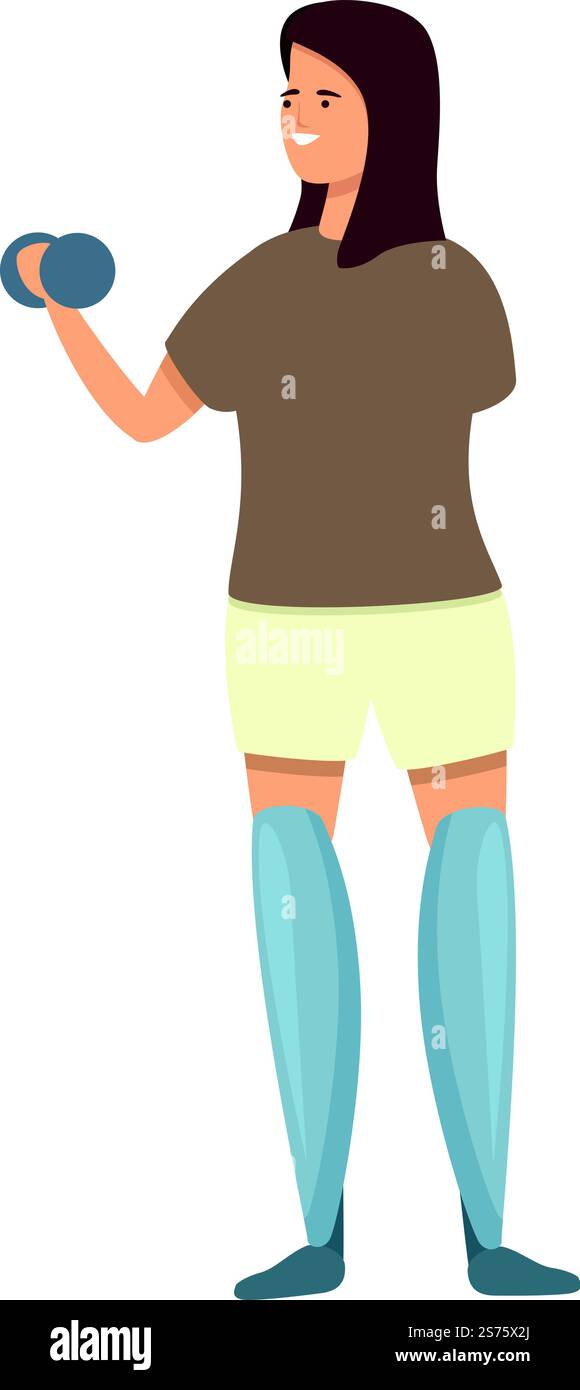 Disabled gym sport icon cartoon vector. Physical disability. Disable ...