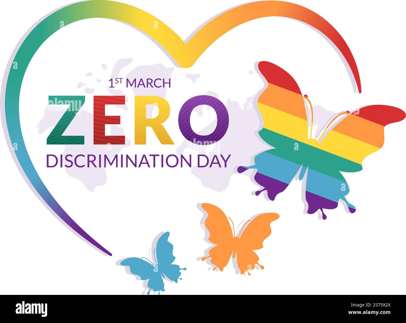 Zero Discrimination Day Illustration with Different People and ...