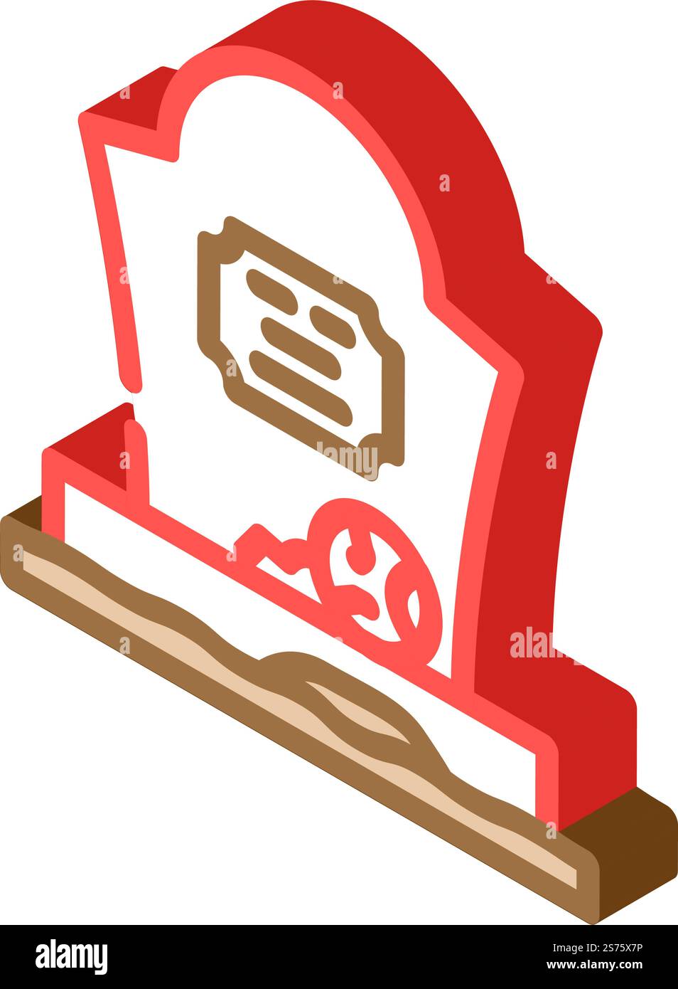 grave zombie evil isometric icon vector. grave zombie evil sign ...