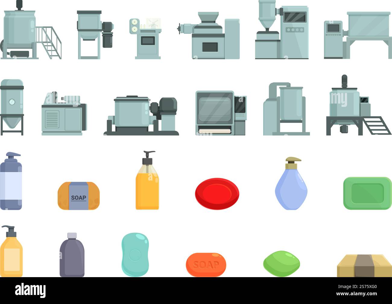 Cosmetics factory Stock Vector Images - Alamy