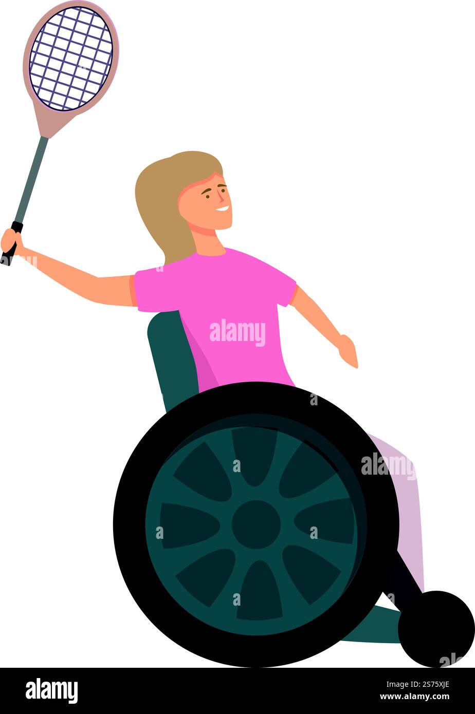 Wheelchair tennis icon cartoon vector. Physical disability. Person ...