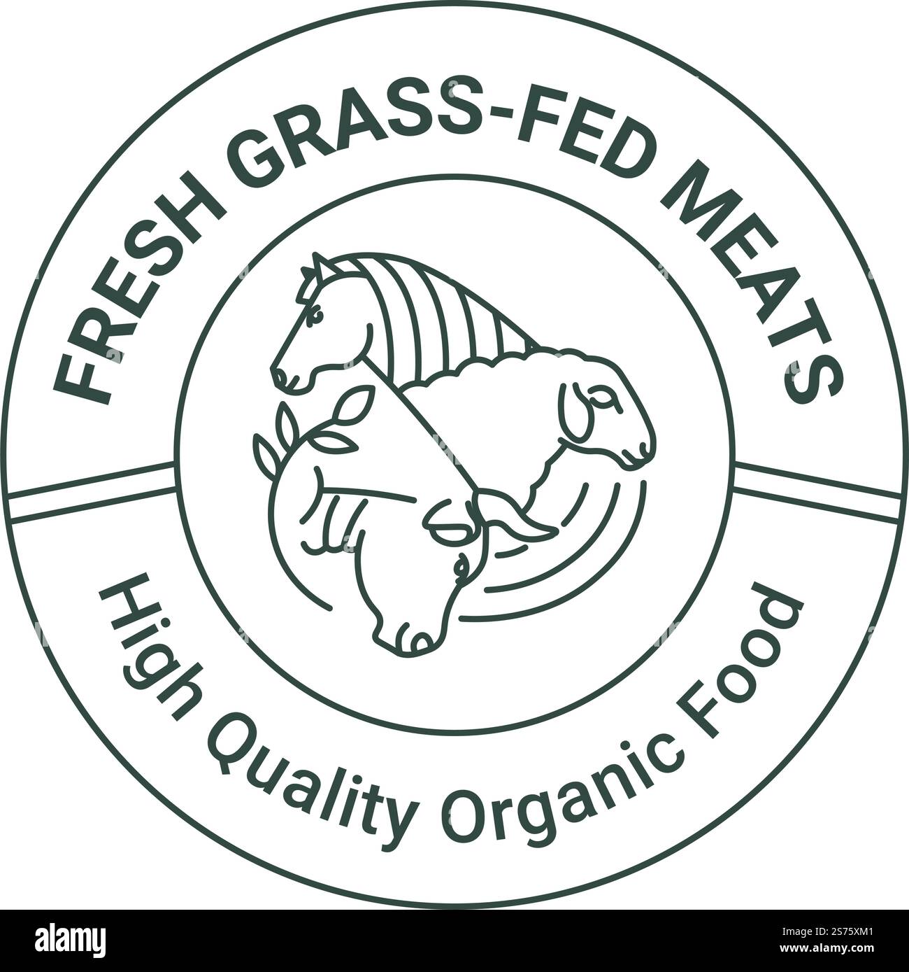 Grass fed filet Stock Vector Images - Alamy