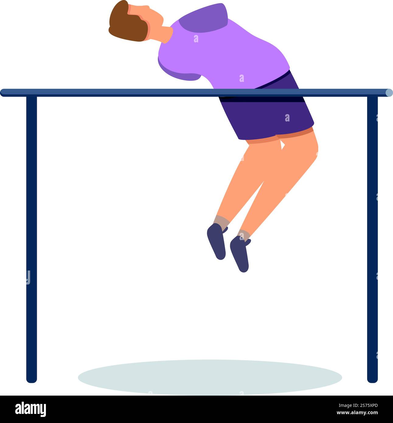 Disabled sport jumping icon cartoon vector. Training exercise ...