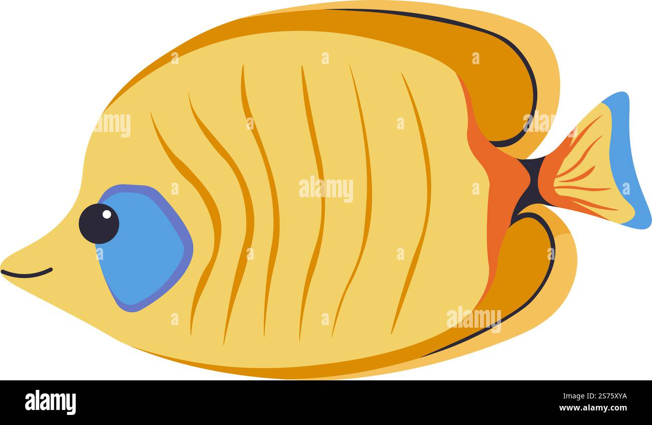 Marine and aquatic animal, isolated oscar fish with prolonged nose and ...