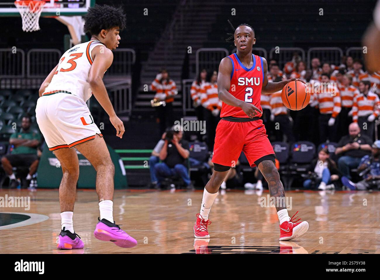 CORAL GABLES, FL - JANUARY 18: Miami forward Brandon Johnson (2 ...