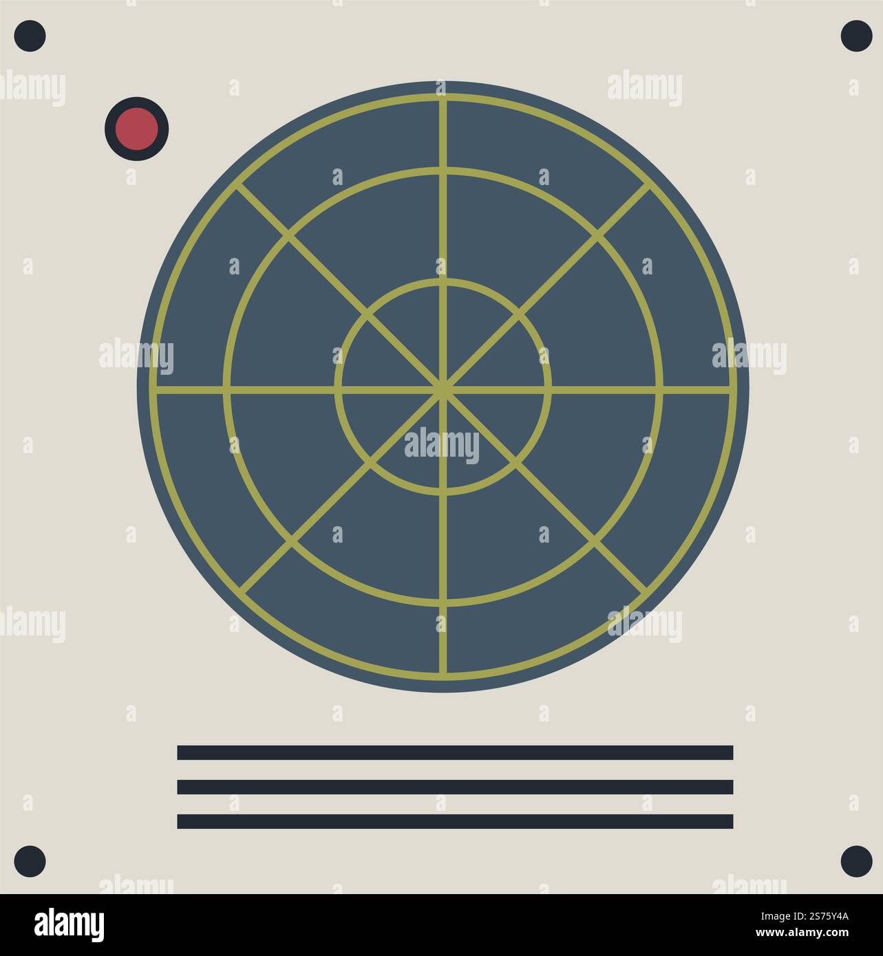 Radar or panel with display detecting the presence, direction, and ...
