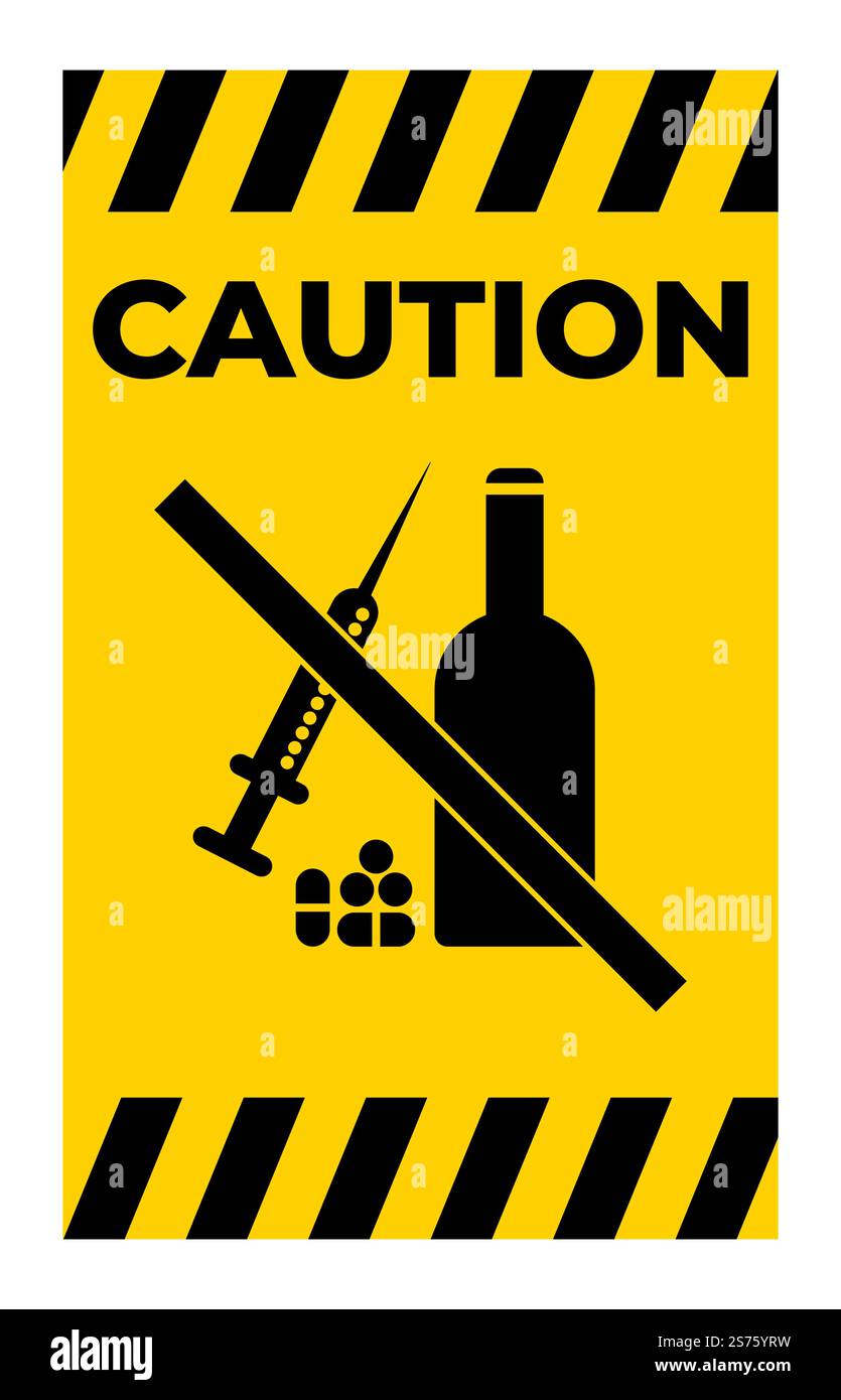 Notice Sign Drug Free Zone Stock Vector Image & Art - Alamy
