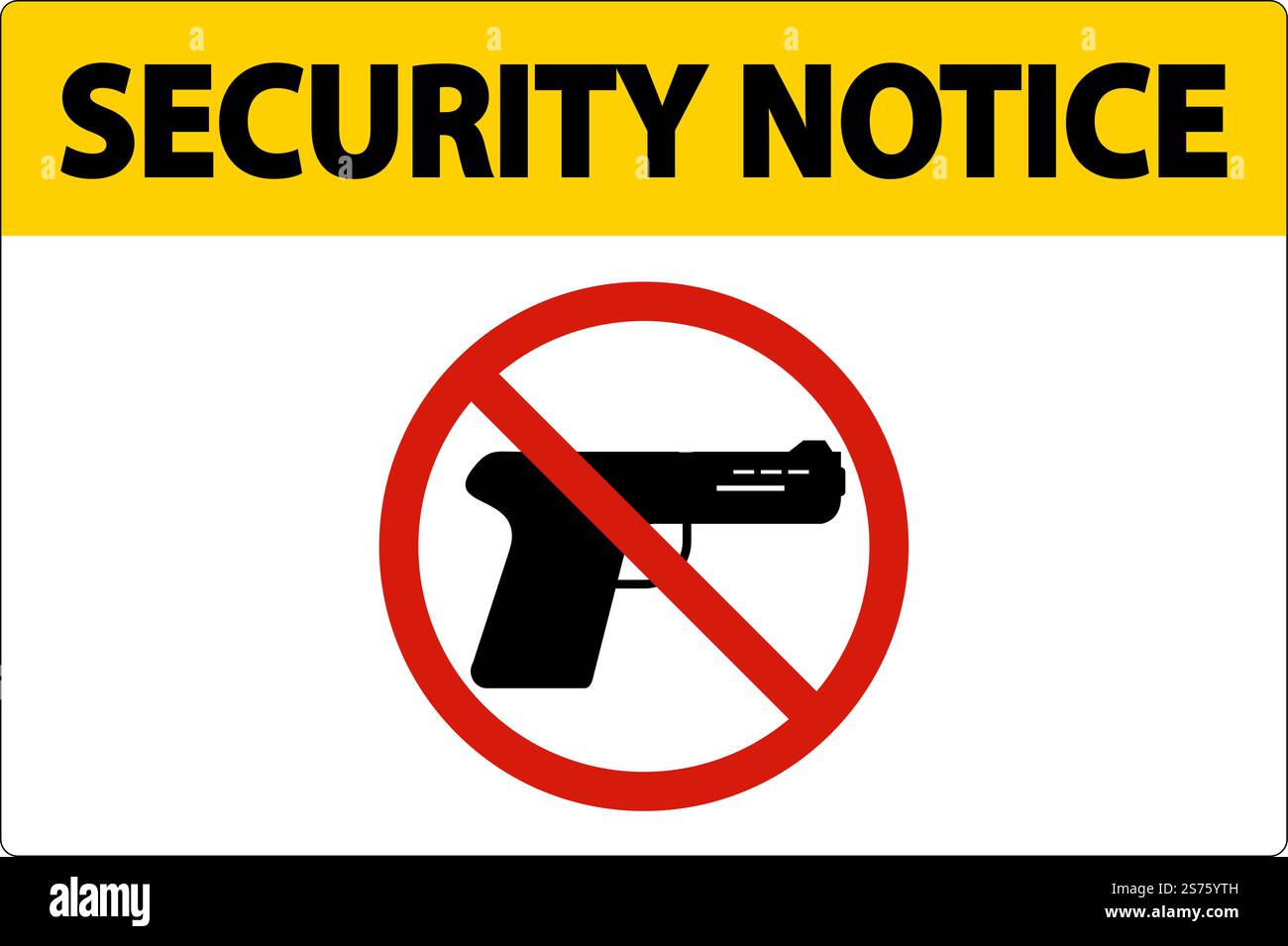 Security Notice Sign On White Background Stock Vector Image & Art - Alamy