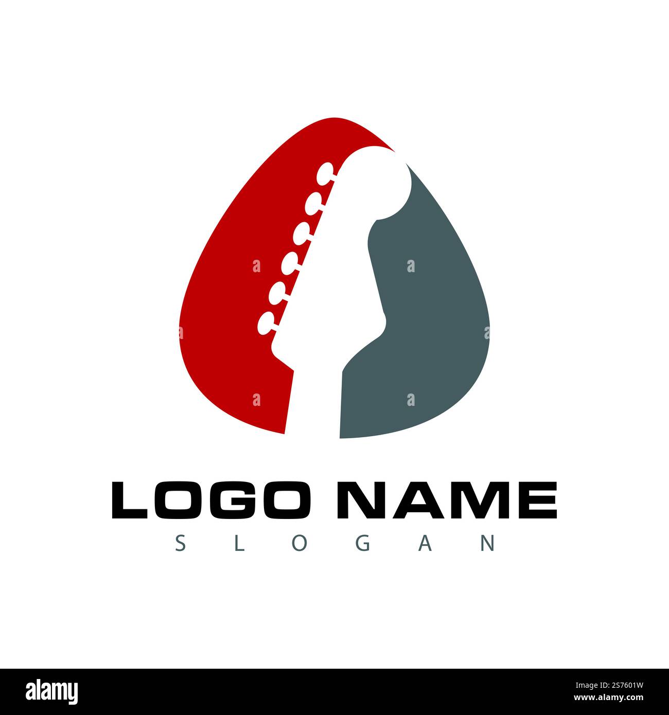 Guitar illustration logo design vector and symbol Stock Vector Image ...